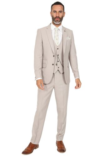 Jenson Samuel Alnwick Stone Three Piece Suit