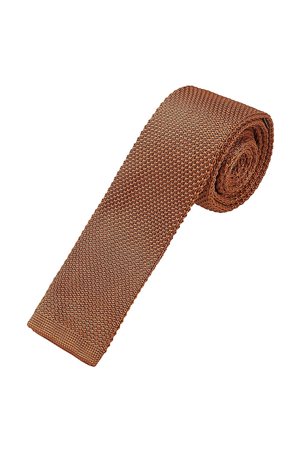 Jenson Samuel Rust Knitted neck tie