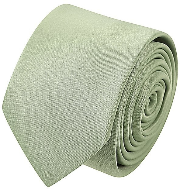 Plain Pastel green satin classic mens tie. Free UK delivery